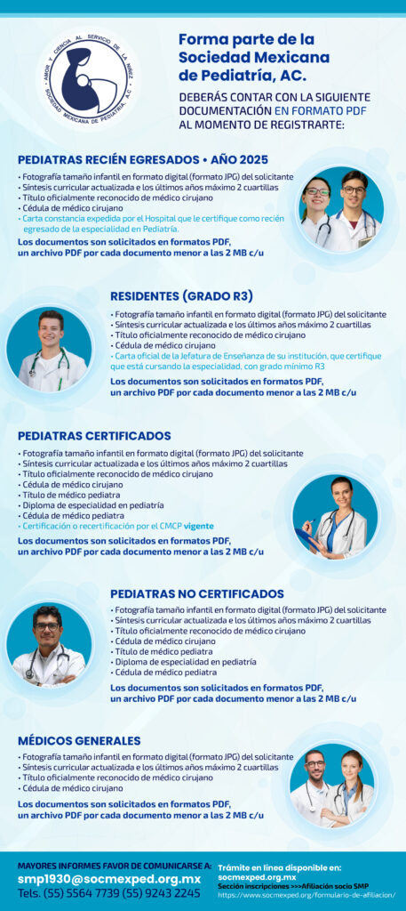 Requisitos para afiliarse SMP - Sociedad Mexicana de Pediatría A. C.